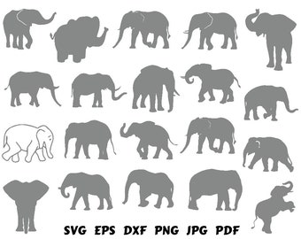 Elephant Svg Animal Svg Elephant Silhouette Elephant Cut - Etsy