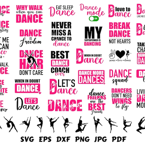 Dance Svg Cut File for Cricut Dancer Silhouette Svg Dance - Etsy