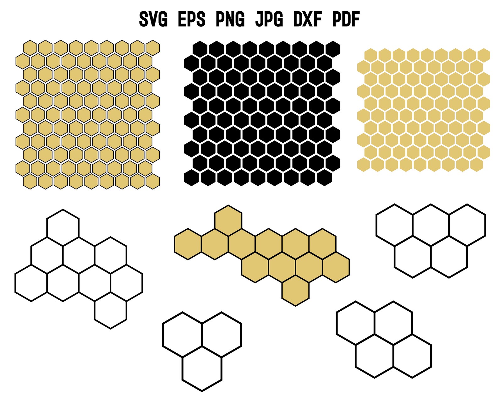 Honeycomb Pattern SVG | Honeycomb Bee Pattern | Hexagon Pattern SVG ...