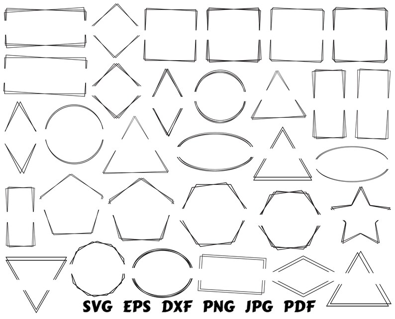 Monogram Frame Svg Frames Svg Bundle Split Monogram Svg Label - Etsy