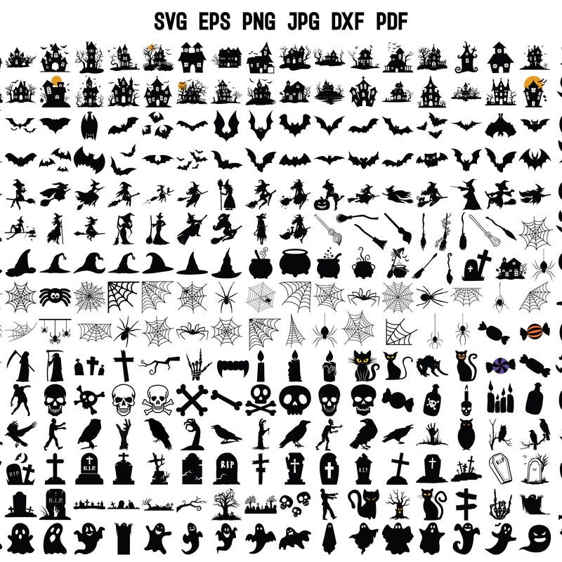 Halloween Silhouette - Etsy