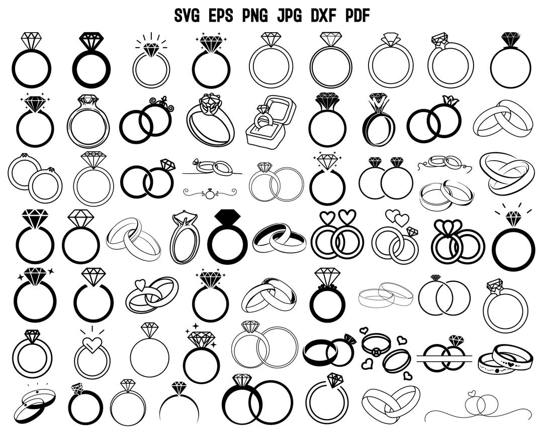 Wedding Ring SVG | Wedding SVG | Ring Cut File | Ring SVG | Engagement ...