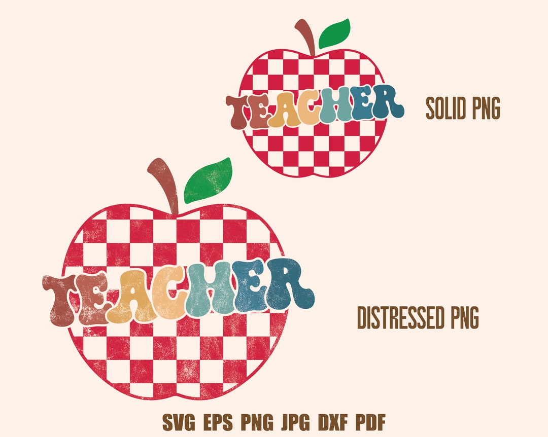 Retro Teacher SVG PNG Clipart Groovy SVG School Svg Groovy Teacher Svg ...