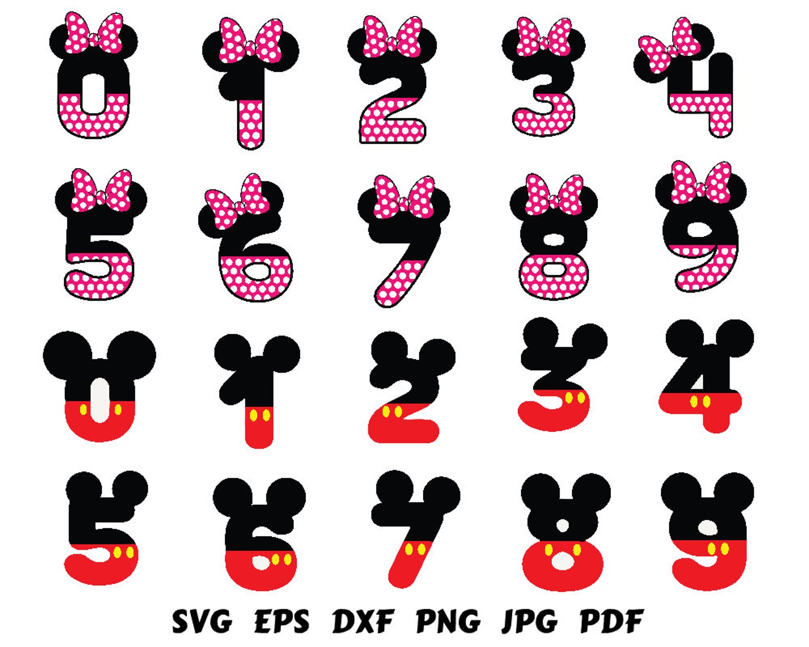 Número de Disney Svg / Número Svg / Disney Party Svg / Número | Etsy