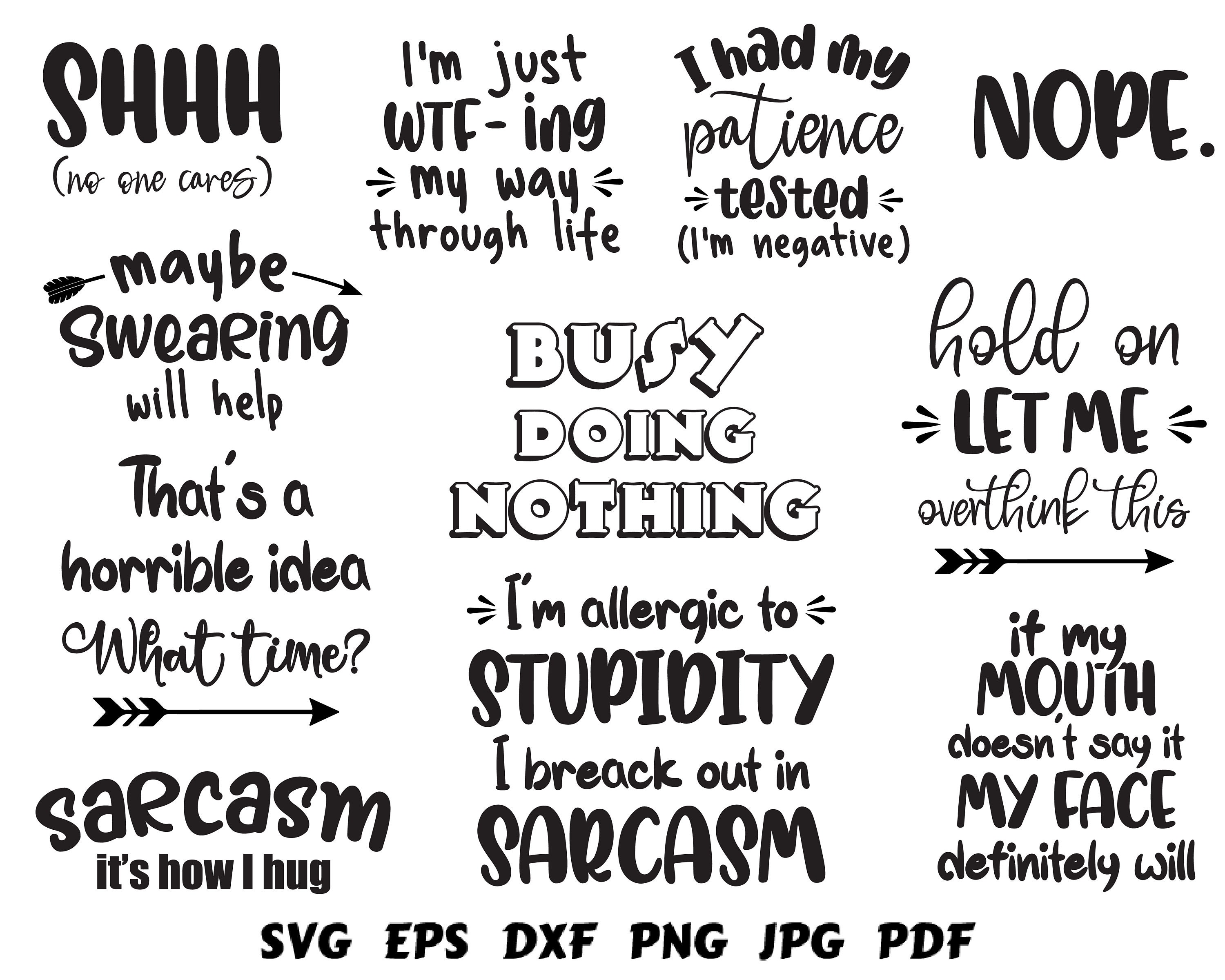 Funny Svg Bundle Sarcastic Svg Funny Svg Funny Bundle Svg - Etsy