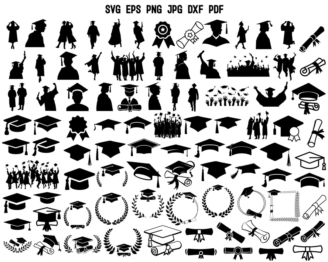 Graduation Silhouette | Graduation SVG | Graduate Svg | School Svg ...