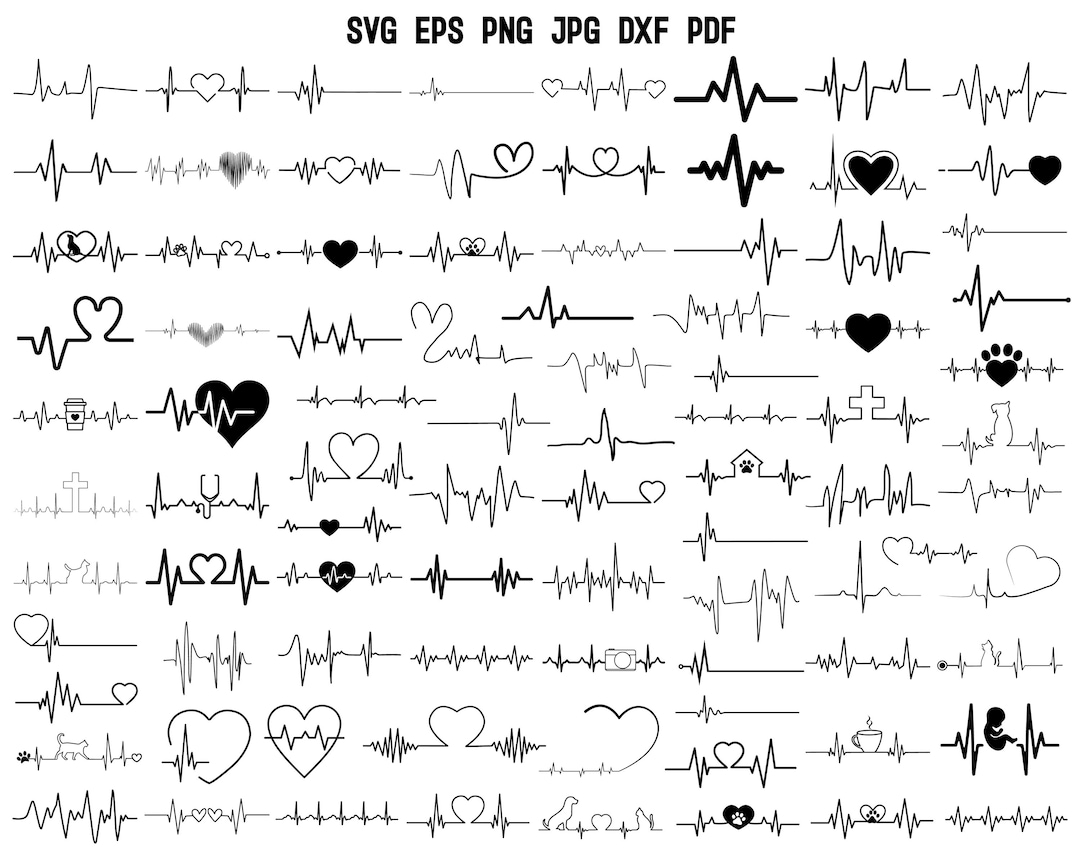 Heartbeat SVG | Heartbeat Silhouette | Heartbeat Clipart | Heartbeat ...