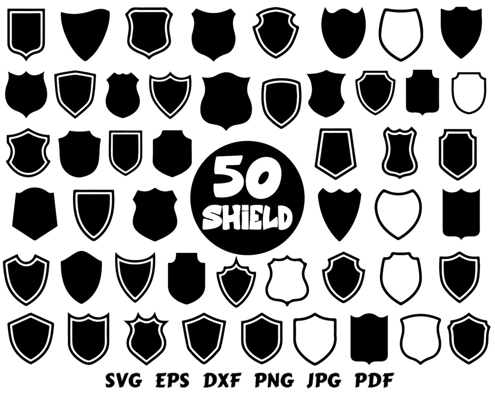 Shield Svg Shield Silhouette Shield Cut File Shield Vector Shield ...