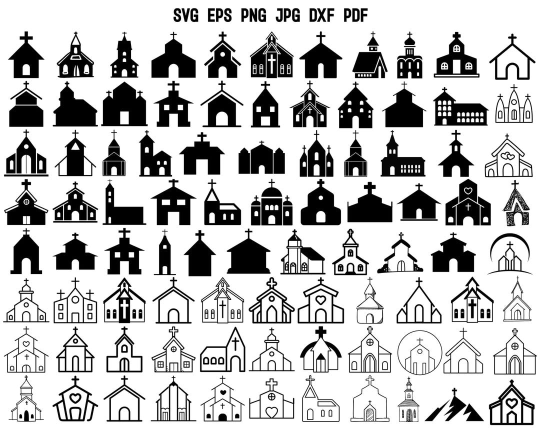 Church SVG | Church Silhouette | Church Cricut | Church Clipart ...