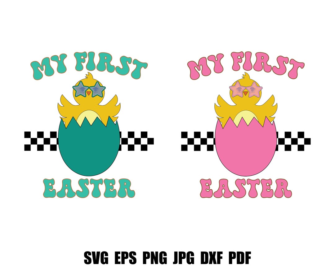 My First Easter SVG | Retro Easter SVG | My 1st Easter SVG | Happy ...