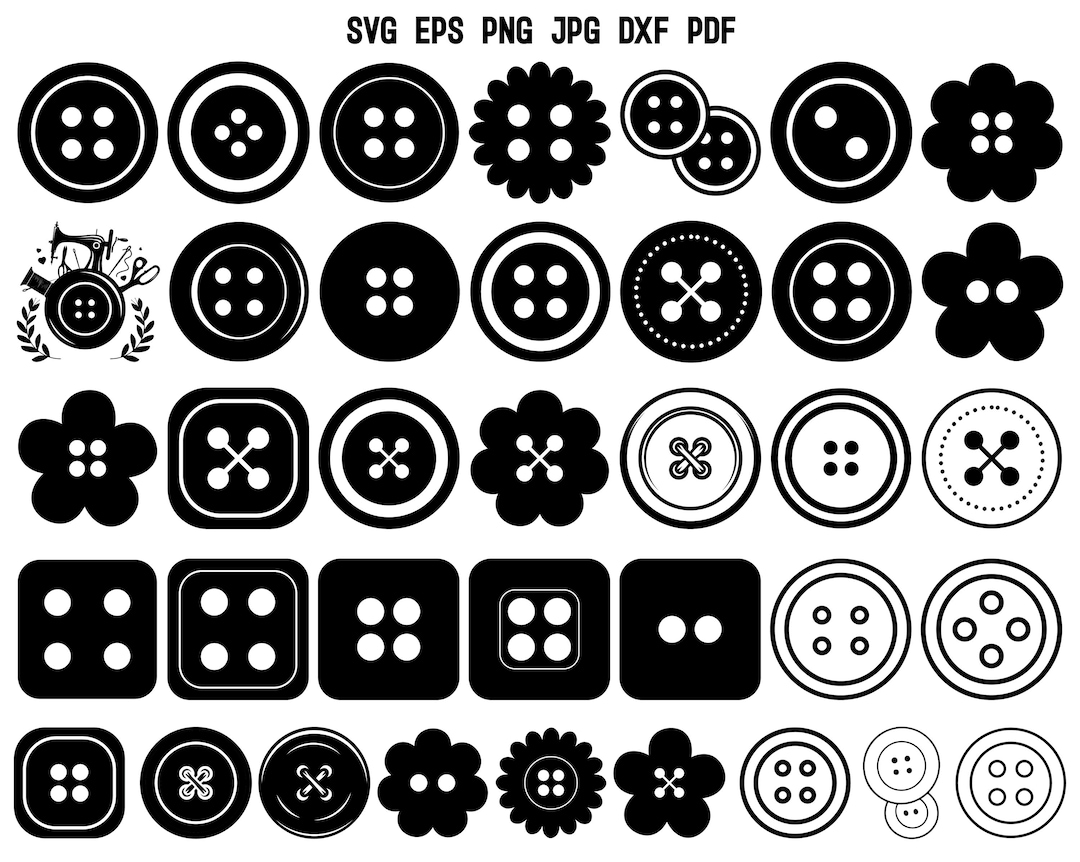 Sewing Button SVG | Sewing Silhouette | Sewing Cricut | Sewing Clipart ...