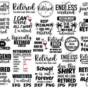 Retired SVG Retirement SVG Pension SVG Vacation Svg Officially - Etsy