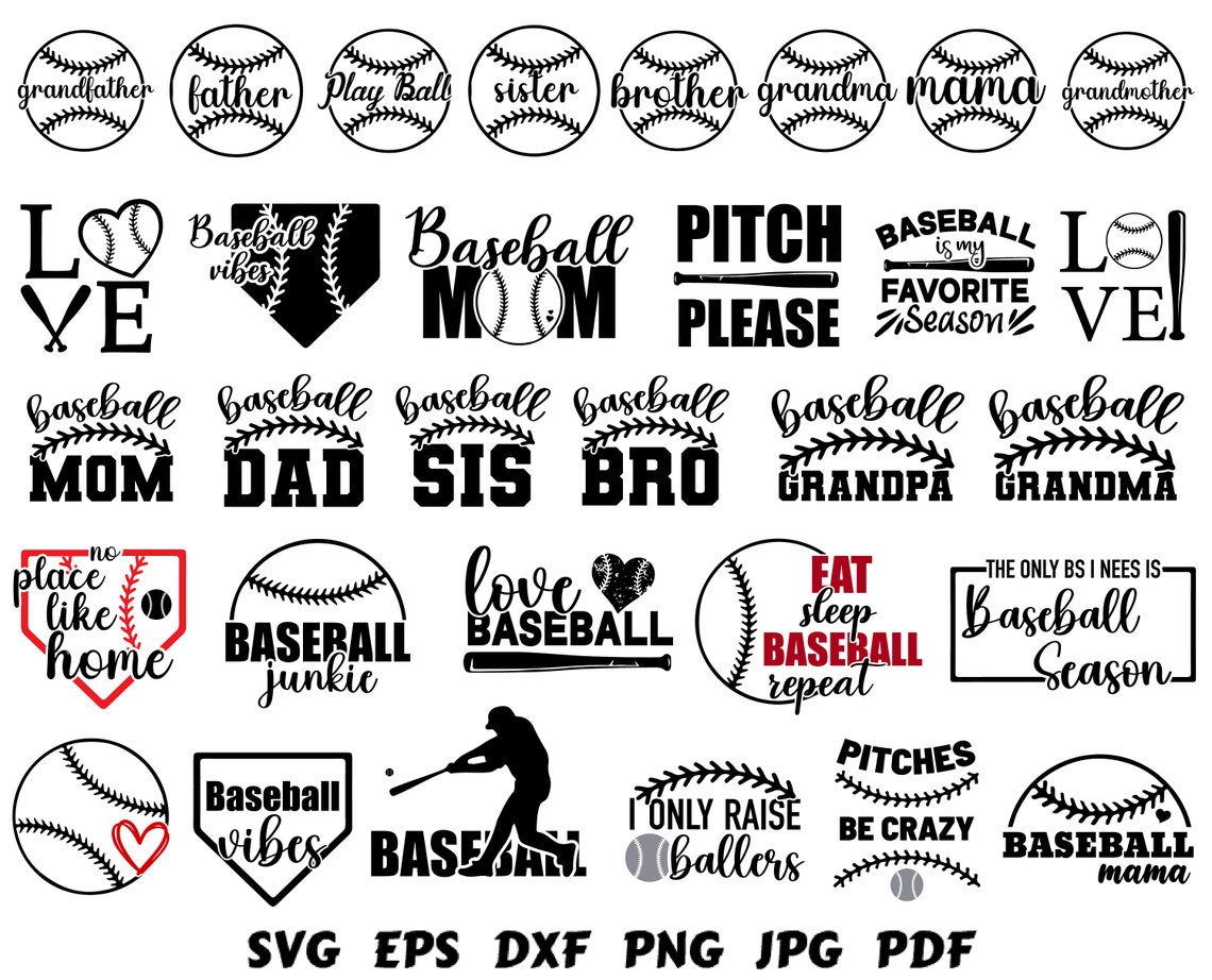 Baseball Silhouette | Baseball SVG | Cut File Cricut | Baseball Ball ...