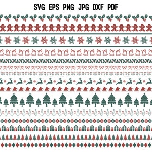 Christmas Borders SVG | Christmas SVG | Retro Christmas SVG | Christmas ...
