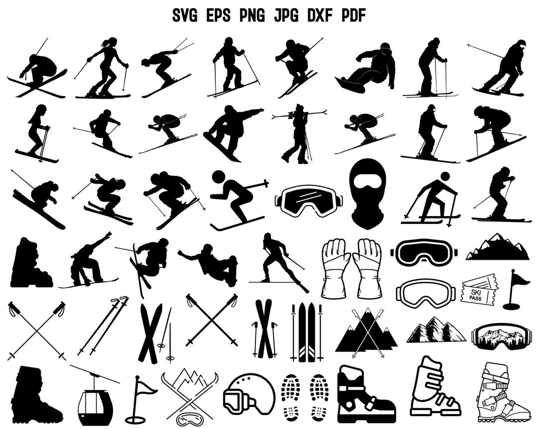 Ski SVG | Skiing SVG | Winter Sport SVG | Ski Cut File | Ski Cricut ...