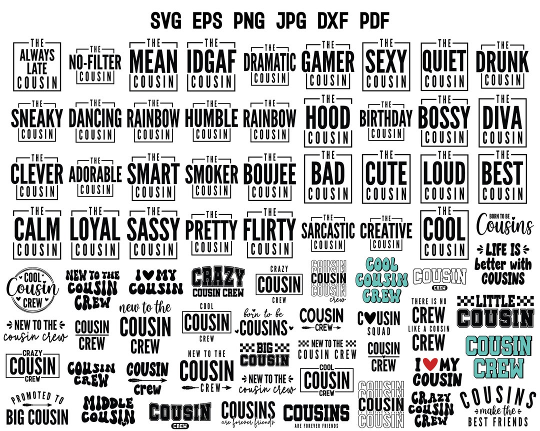 Cousin SVG | Cousin Crew SVG | Cousins SVG | Cousins Matching T Shirt ...
