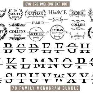 Family Name Monogram SVG | Family SVG | Family Cricut | Cut File ...