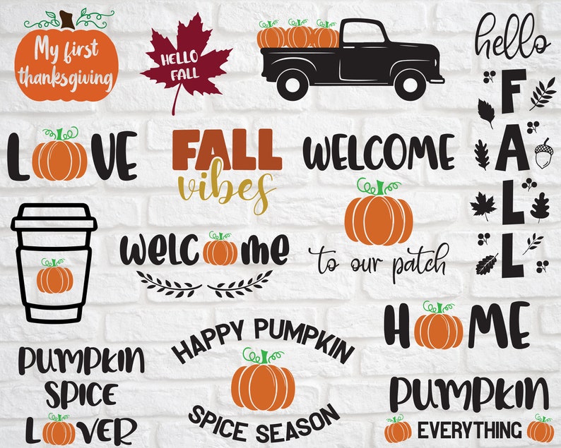 Fall Svg Autumn Svg Fall Bundle Svg Fall Cut File Autumn Cut | Etsy