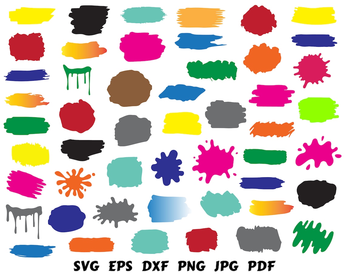 Paint Brush Stroke Svg Bundle Paint Brush Svg Paint Stroke Svg Keychain ...