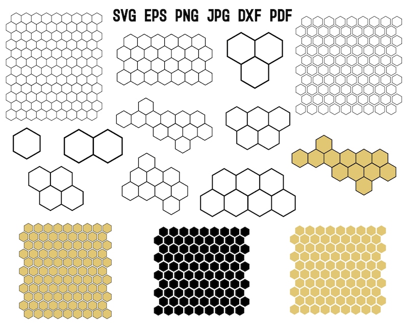 Honeycomb Pattern SVG | Honeycomb Bee Pattern | Hexagon Pattern SVG ...