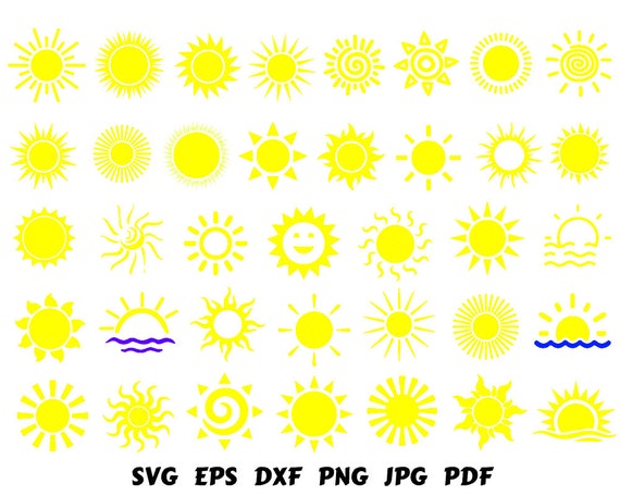 Paper, Party & Kids Scrapbooking sun png sun rays svg sunshine svg ...