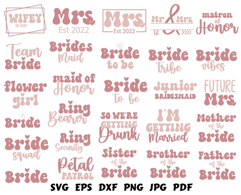 Mr Mrs Svg Retro Svg Wifey Svg Future Mrs Svg Bride Svg - Etsy