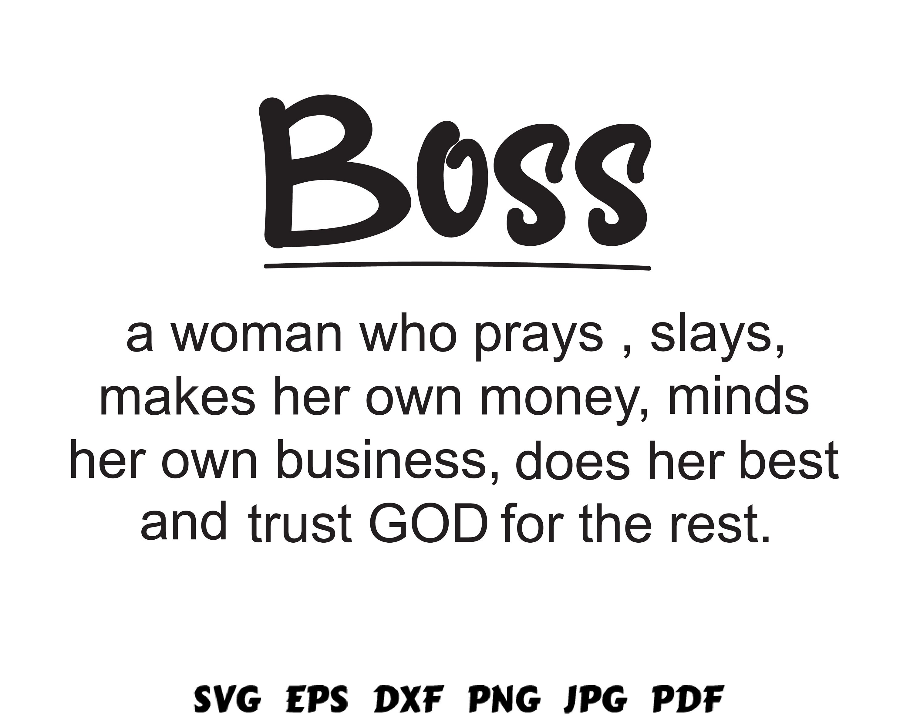 Boss Svg Woman Svg Boss Quote Svg Woman Quote Svg Boss | Etsy Ireland