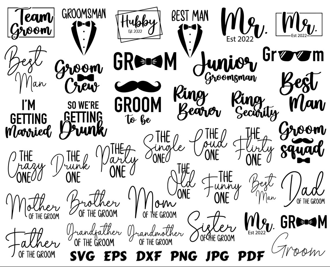 Groom Svg Wedding Svg Wedding Family Svg Marriage Svg Wedding ...