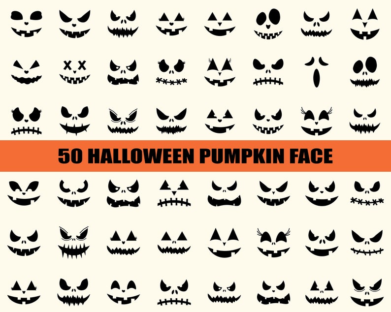 Halloween Pumpkin Face SVG | Halloween SVG | Pumpkin Face Cut File ...
