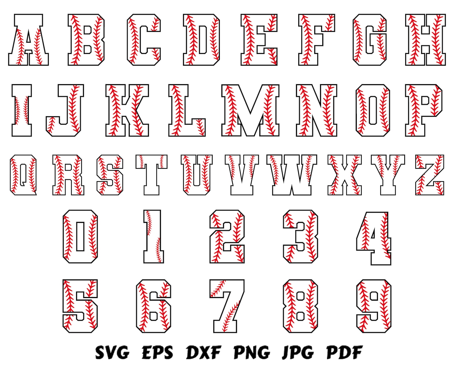 Baseball Font Svg Baseball Letters Svg Baseball Alphabet Svg Baseball ...