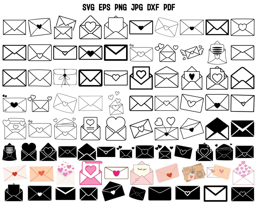 Envelope SVG | Envelope Silhouette | Mail SVG | Envelope Clipart ...