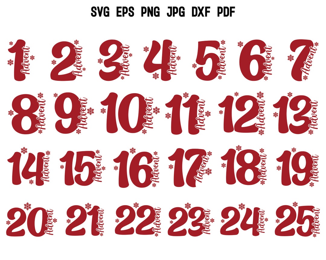 Christmas Advent SVG | Christmas SVG | Plotter Advent SVG | Christmas ...