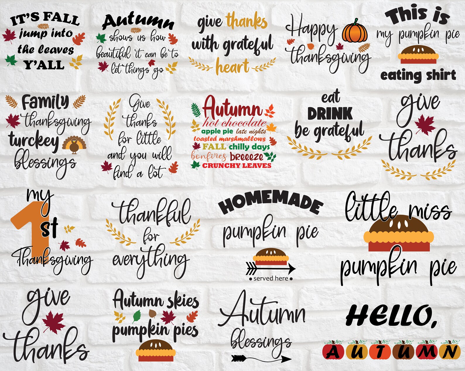 Fall Svg Autumn Svg Fall Bundle Svg Fall Cut File Autumn Cut | Etsy