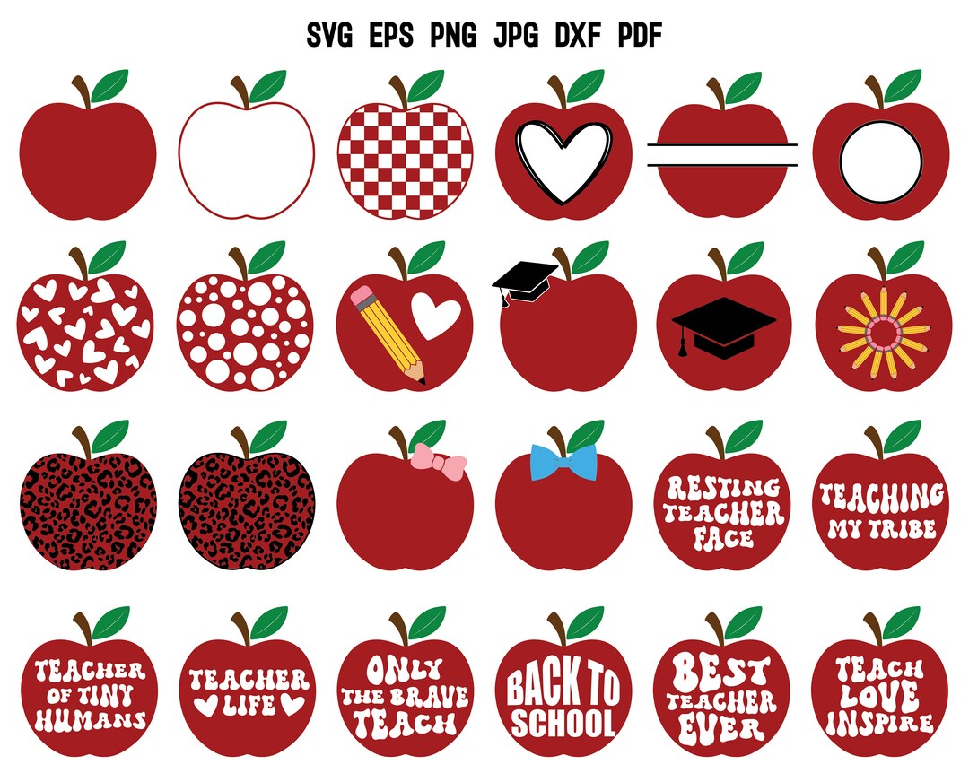 Apple SVG | School SVG | Teacher SVG | Apple Monogram | Apple Cut File ...