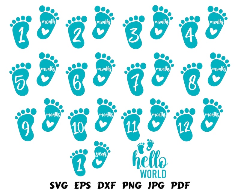 Baby Milestone SVG | Monthly Milestone SVG | Newborn SVG | Baby Svg ...