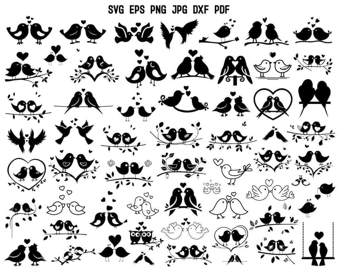Love Birds SVG | Birds SVG | Wedding SVG | Love Svg | Birds Cricut ...