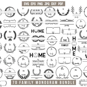 Family Name Monogram SVG | Family SVG | Family Cricut | Cut File ...