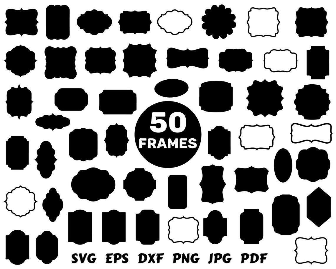 Frames Svg Tags Svg Label Svg Shapes Svg Frame Svg Frames Cut - Etsy