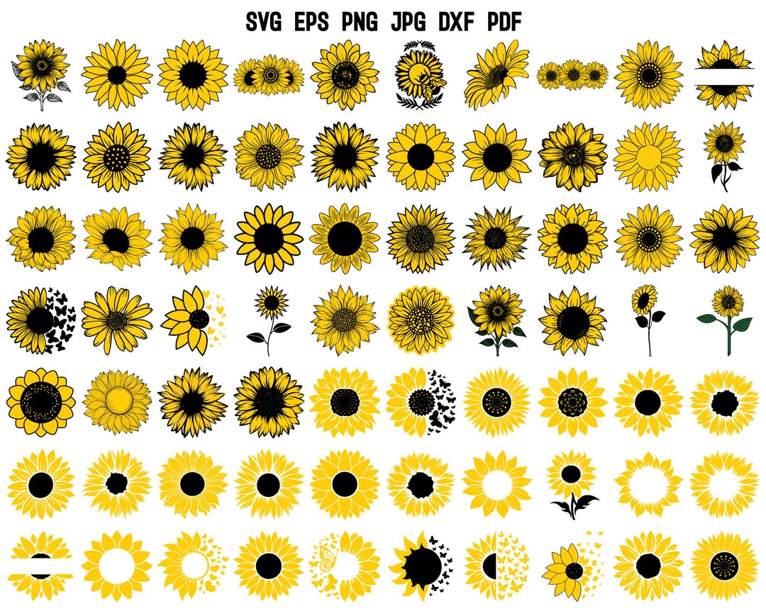Sunflower SVG | Sunflower Clipart | Flower Svg | Floral SVG | Sunflower ...