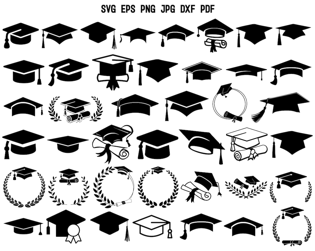 Graduation Cap SVG | Graduation Silhouette | Graduation Cut File ...