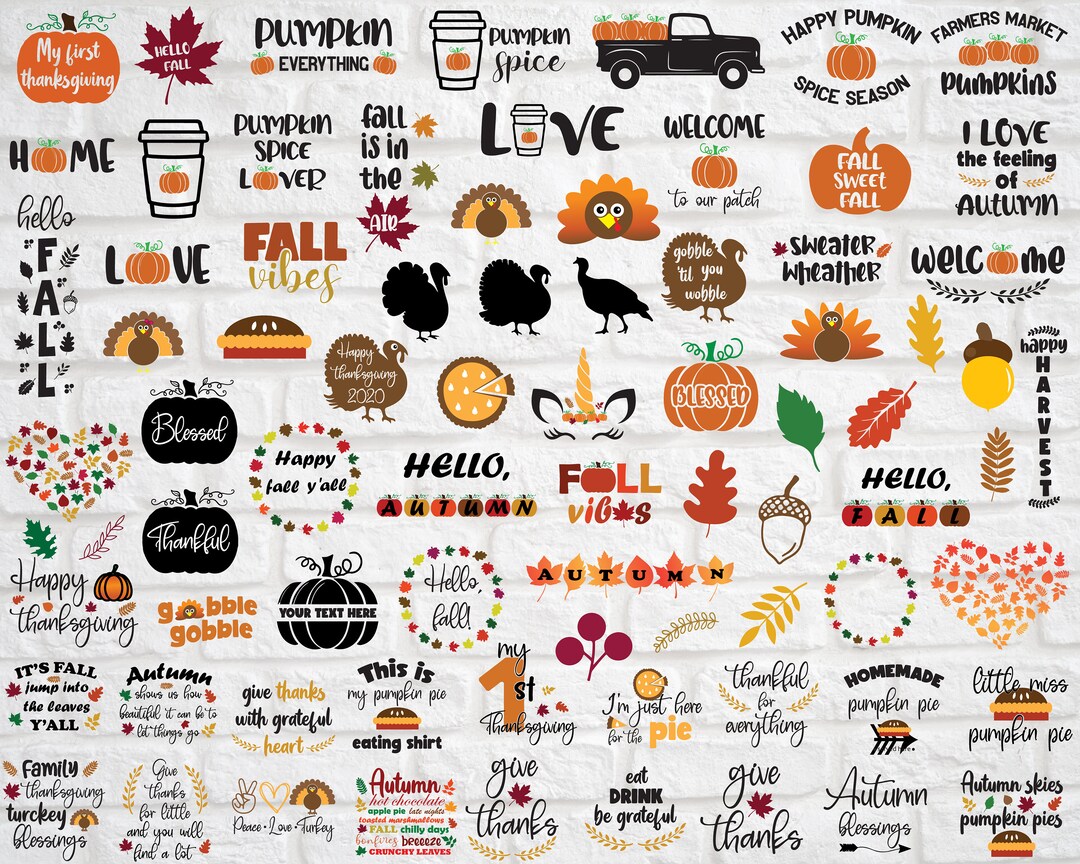 Fall Svg Autumn Svg Fall Bundle Svg Fall Cut File Autumn Cut File Fall ...