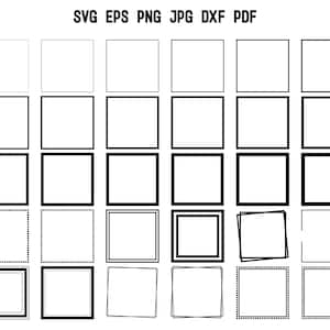 Square Frame SVG | Square SVG | Square Monogram SVG | Square Cut File ...