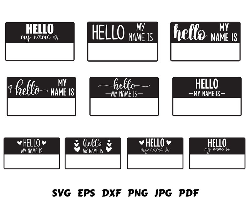 Hello My Name is Svg Name Tag Svg Baby Svg Hello Svg New Born Svg Baby ...