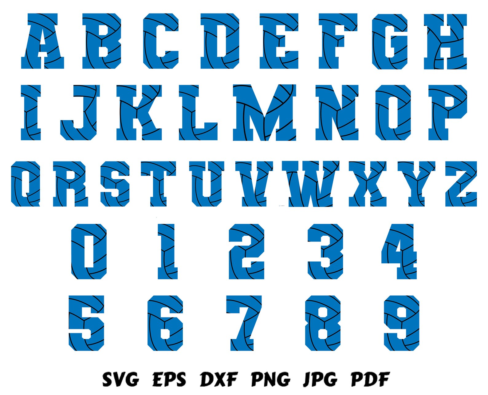Volleyball Font Svg Volleyball Letters Svg Volleyball Alphabet - Etsy