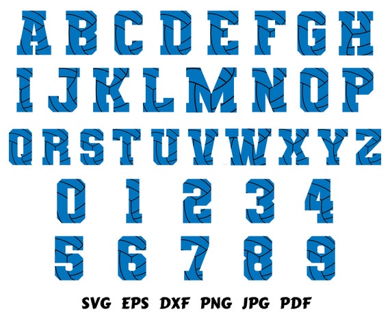 Volleyball Font Svg Volleyball Letters Svg Volleyball Alphabet - Etsy