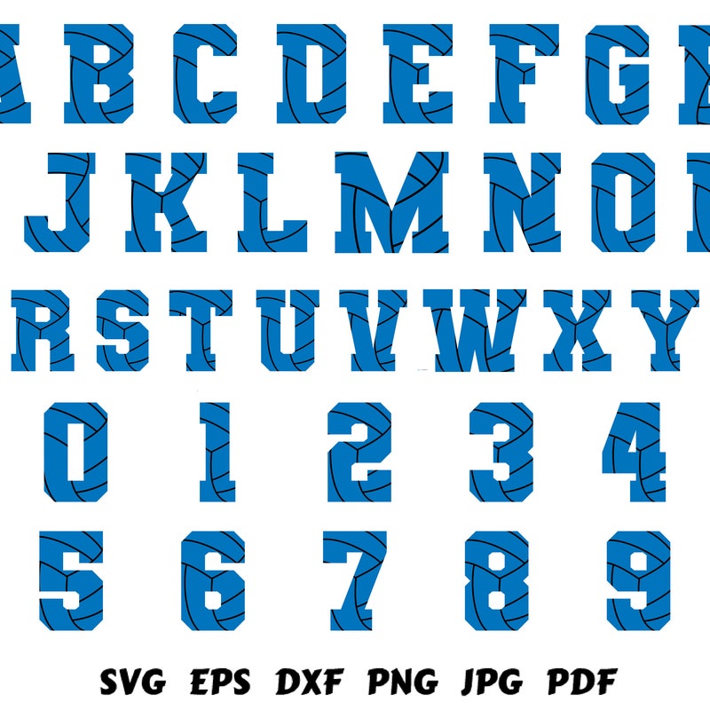 Volleyball Font - Etsy