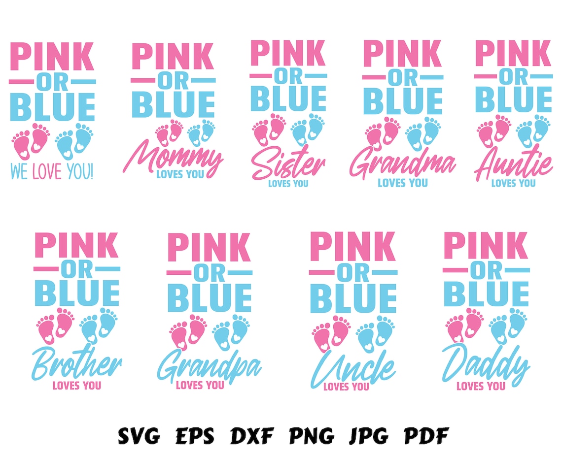 Pink or Blue Svg Gender Reveal Svg Baby Boy Svg Baby Girl Svg - Etsy
