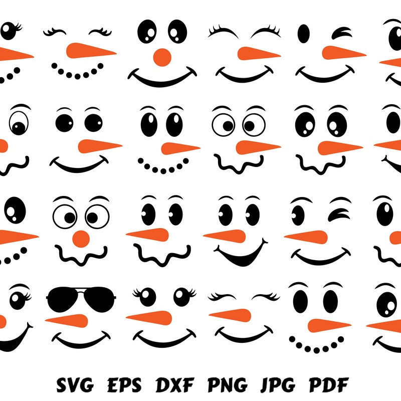 Snowman With Face Png - Etsy