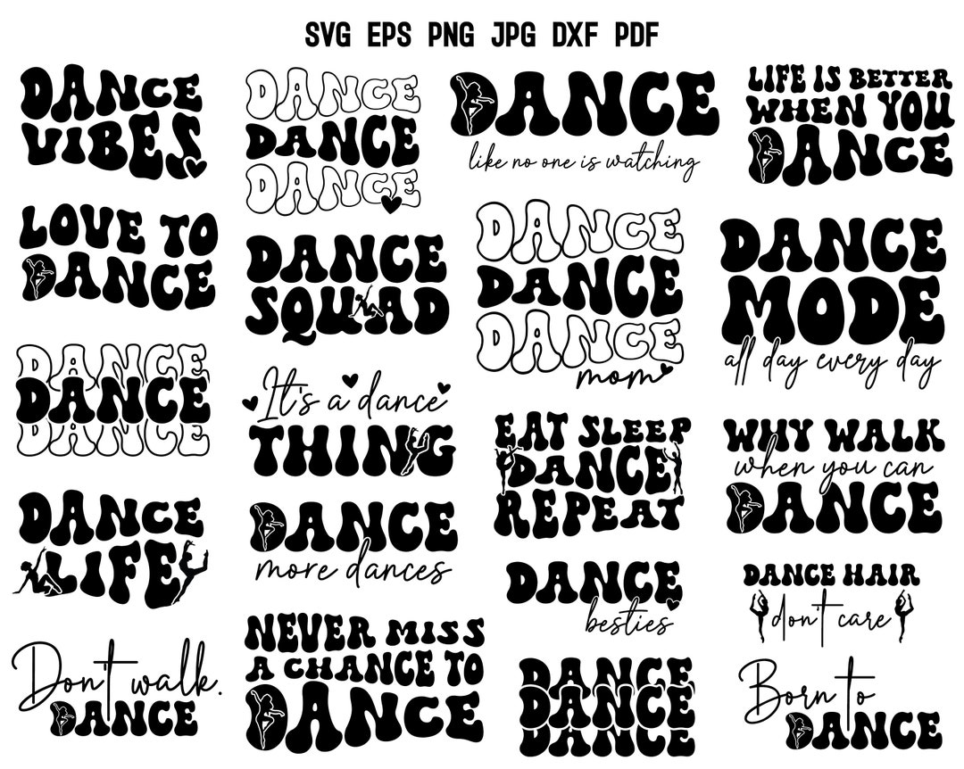 Dance SVG | Dancer SVG | Retro Dance SVG | Dance Silhouette | Dance ...