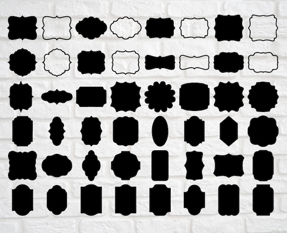 Marcos Svg Etiquetas Svg Etiqueta Svg Formas Svg Marco Svg | Etsy